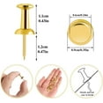 200 Count Gold Push Pins, Stylish Metallic Gold Thumb Tacks, Bulletin ...