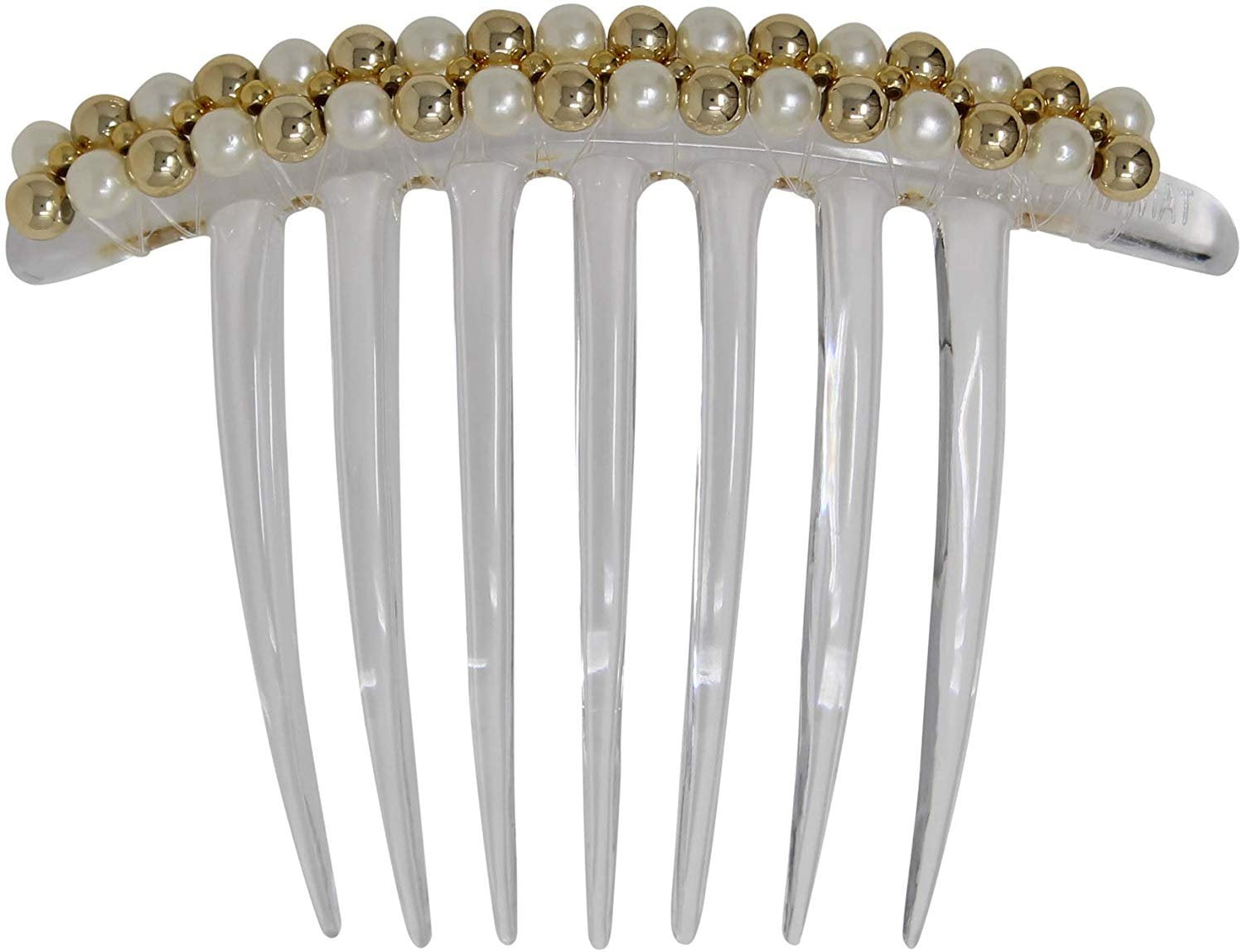 French Twist Comb - Embellished with Pearl, Platinum, and Gold Beads ...