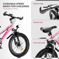 Alvantor 24" Kids Bike with LED Lights, High Carbon Steel Bicycle, 7 ...
