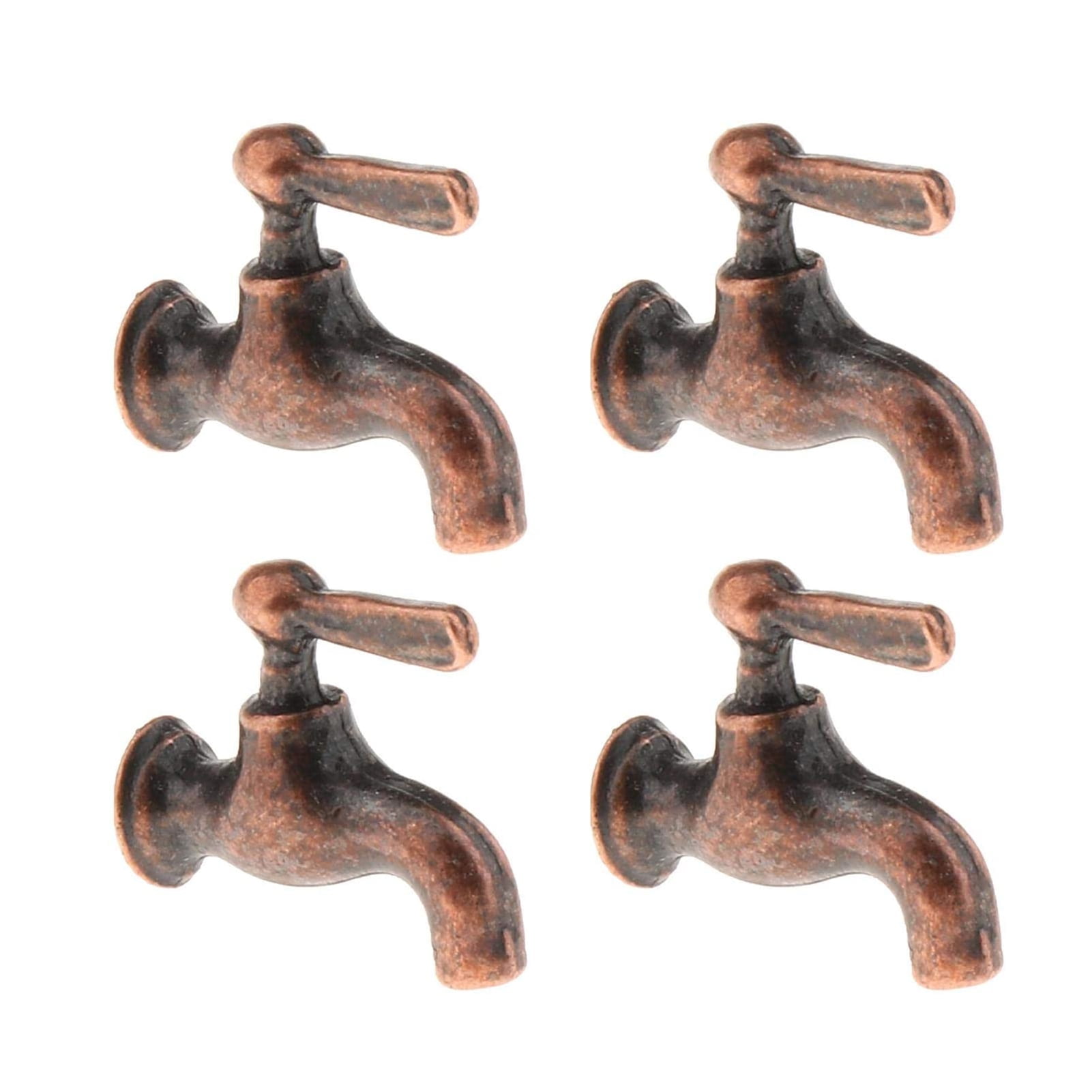 Skindy 4Pcs Exquisite Metal Mini Faucet - Simulation 1/12 Scale Faucet ...