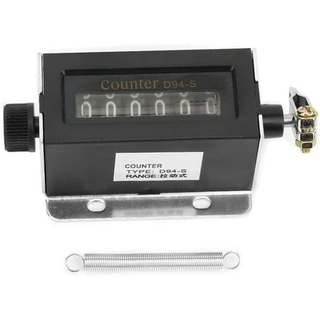 D94-S Mechanical Counter, 6 Digit Resettable Rotary Counter Mechanical ...