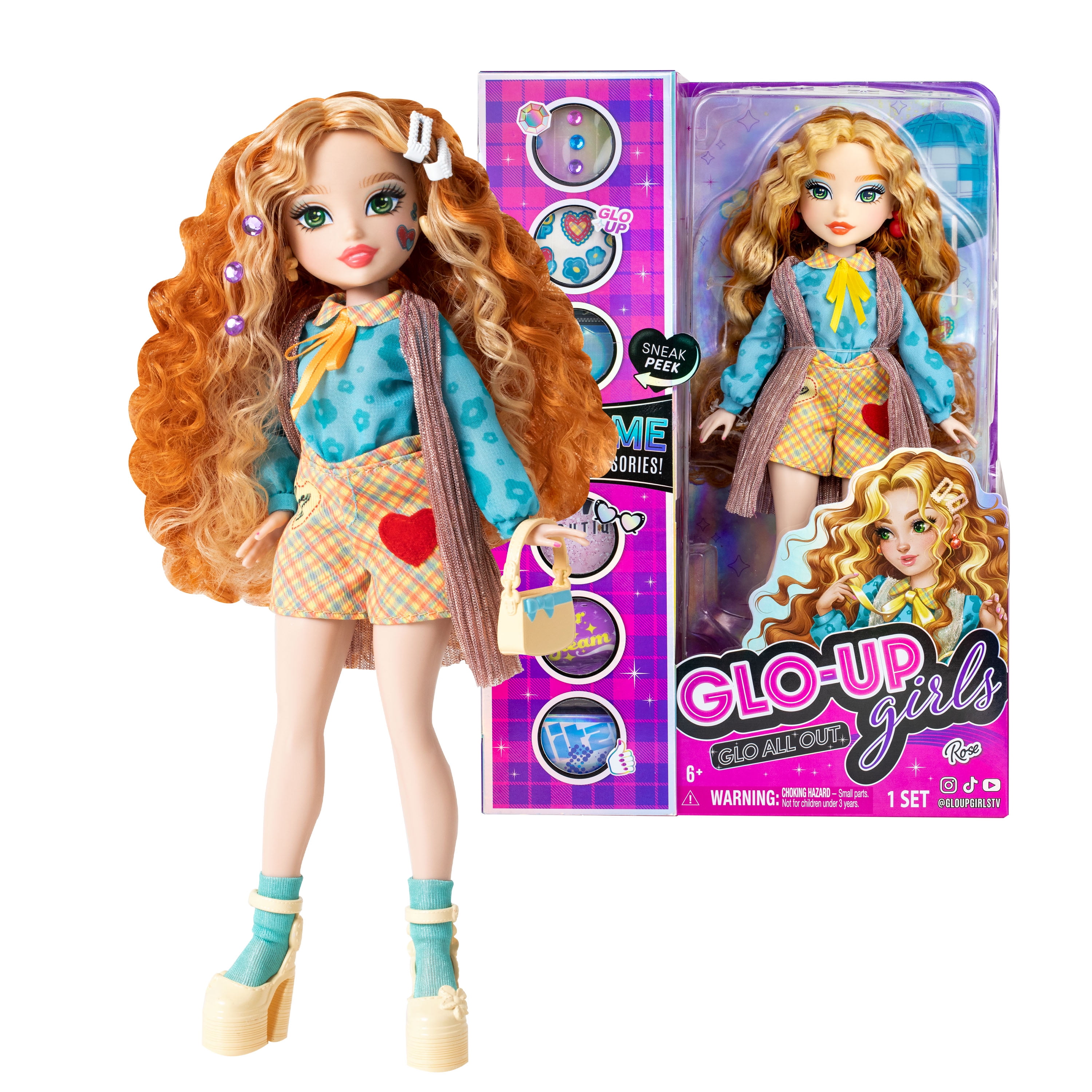 Glo-up Girls Fashion Doll with Accessories, Rose, Season 2, Children ...
