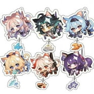 ZILEFSILK 2PCS Cute Anime Game Genshin Impact Acrylic Figure Qiqi ...