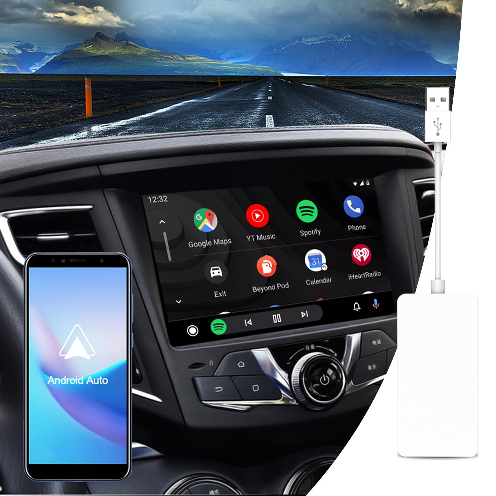 RKSTN Car Accessories Wireless CarPlay Adapter Compatible with Wired ...