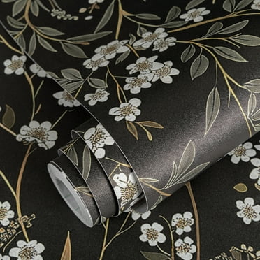 HAOKHOME Vintage Large Floral Peel and Stick Wallpaper Removable Daisy ...
