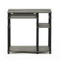 Furinno Abbott Computer Desk with Bookshelf, Espresso/Black - Walmart.com