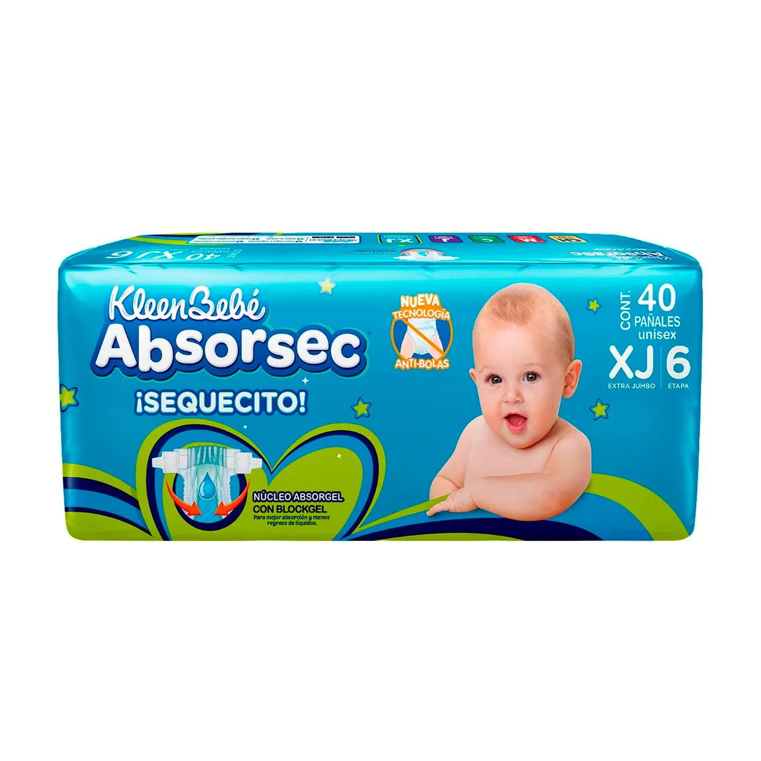 Pañales Kleenbebé Absorsec 40 piezas Kleenbebé | Walmart en línea