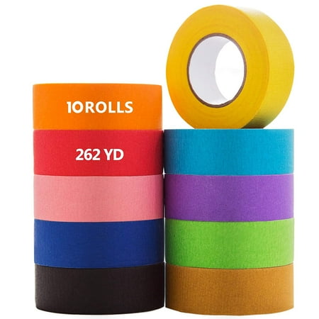Colored Masking Tape, Rainbow Colors Painters Tape Decorative Colored ...