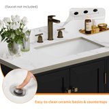 Craftian 36'' Modern Bathroom Vanity with Sink Combo & Splash Guard ...