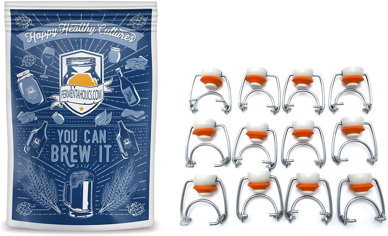 Swing Style Flip Top Bottle Replacement Caps With Rubber Gasket, 12 ...