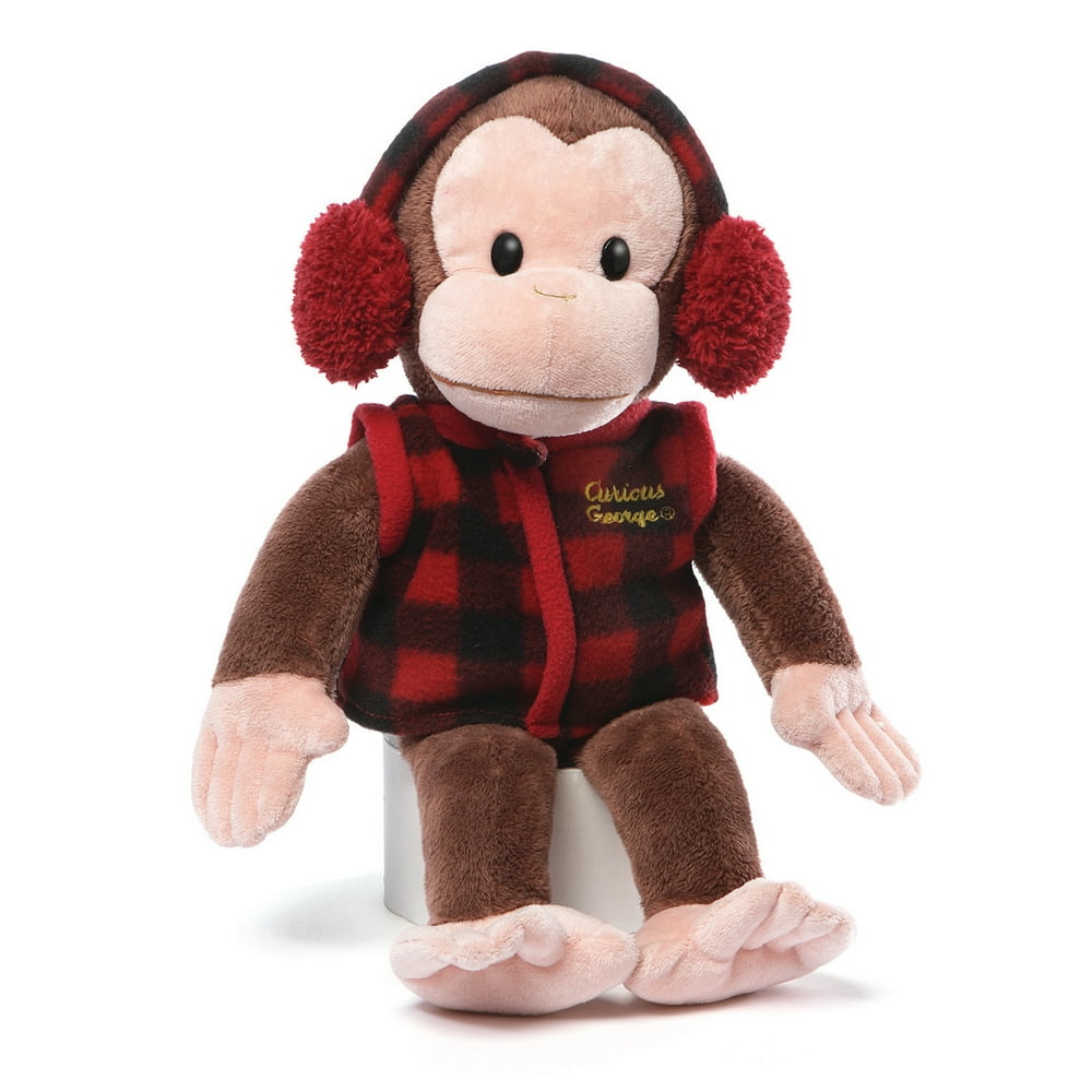 Curious George In Plaid Vest Stuffed Animal Plush - Walmart.com ...