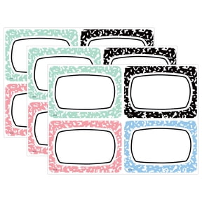 Teacher Created Resources Chalkboard Brights Name Tags/Labels, 36 Per ...