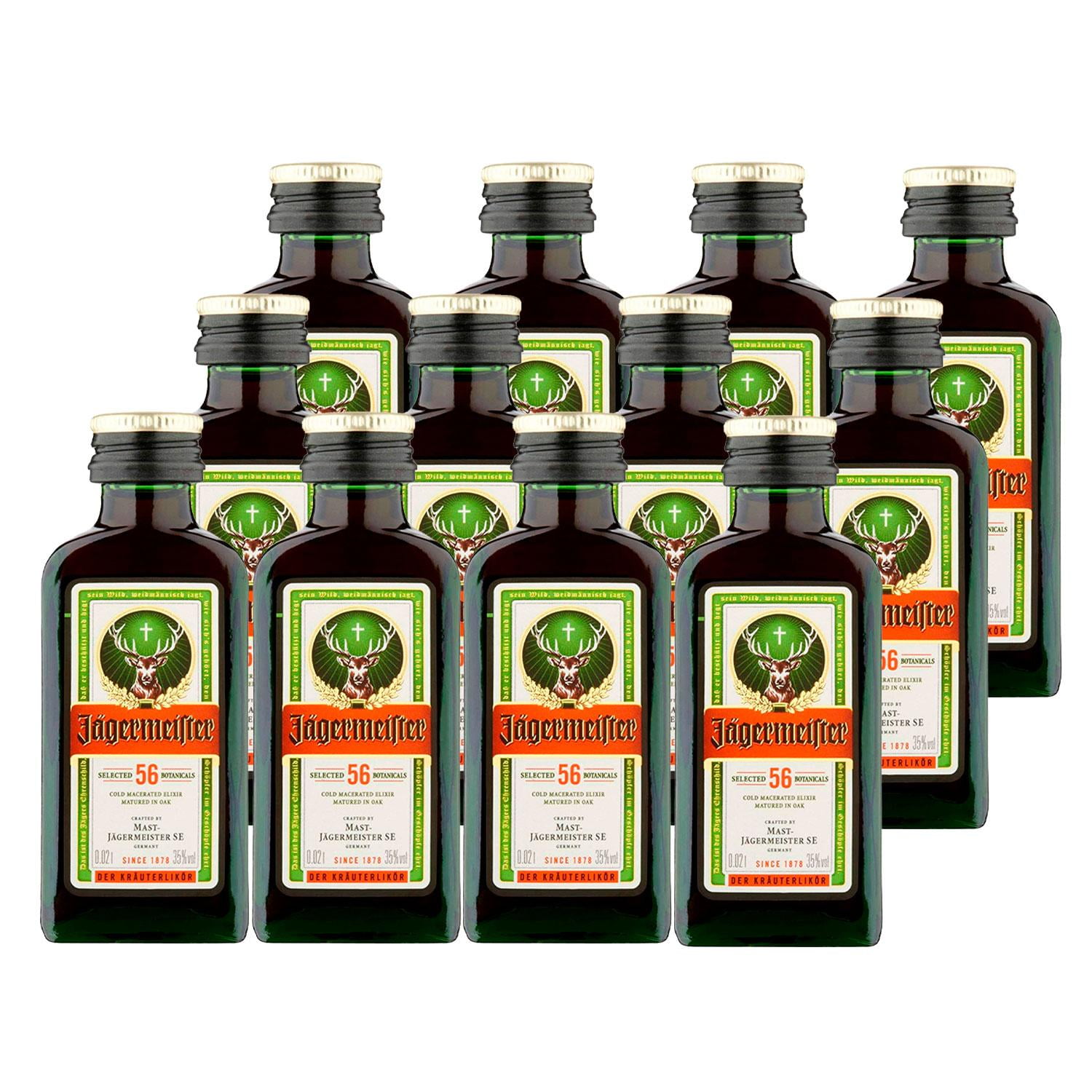 Pack de 12 Licor Jagermeister Mini 20 ml | Bodega Aurrera en línea