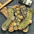 5pcs Socks Blue Polyester Christmas Warm Christmas Fashion Windproof