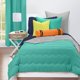 Crayola Blue Green and Timberwolf Reversible Comforter Set - Walmart.com