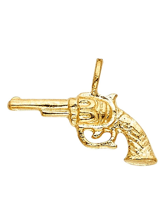 Gold Chain Gun Pendant