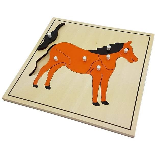 IFIT Montessori Horse Puzzle, Montessori Toys Zoology Materials ...