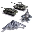 Creative Military Building Blocks Set F-22 F-14 Fighter Bomber Leopard ...