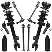 Detroit Axle - 12pc Front & Rear Struts w/Coil Spring Inner Outer Tie ...