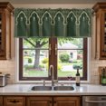 Double Arches Valances for Windows, Vintage Traditional Green Gold ...