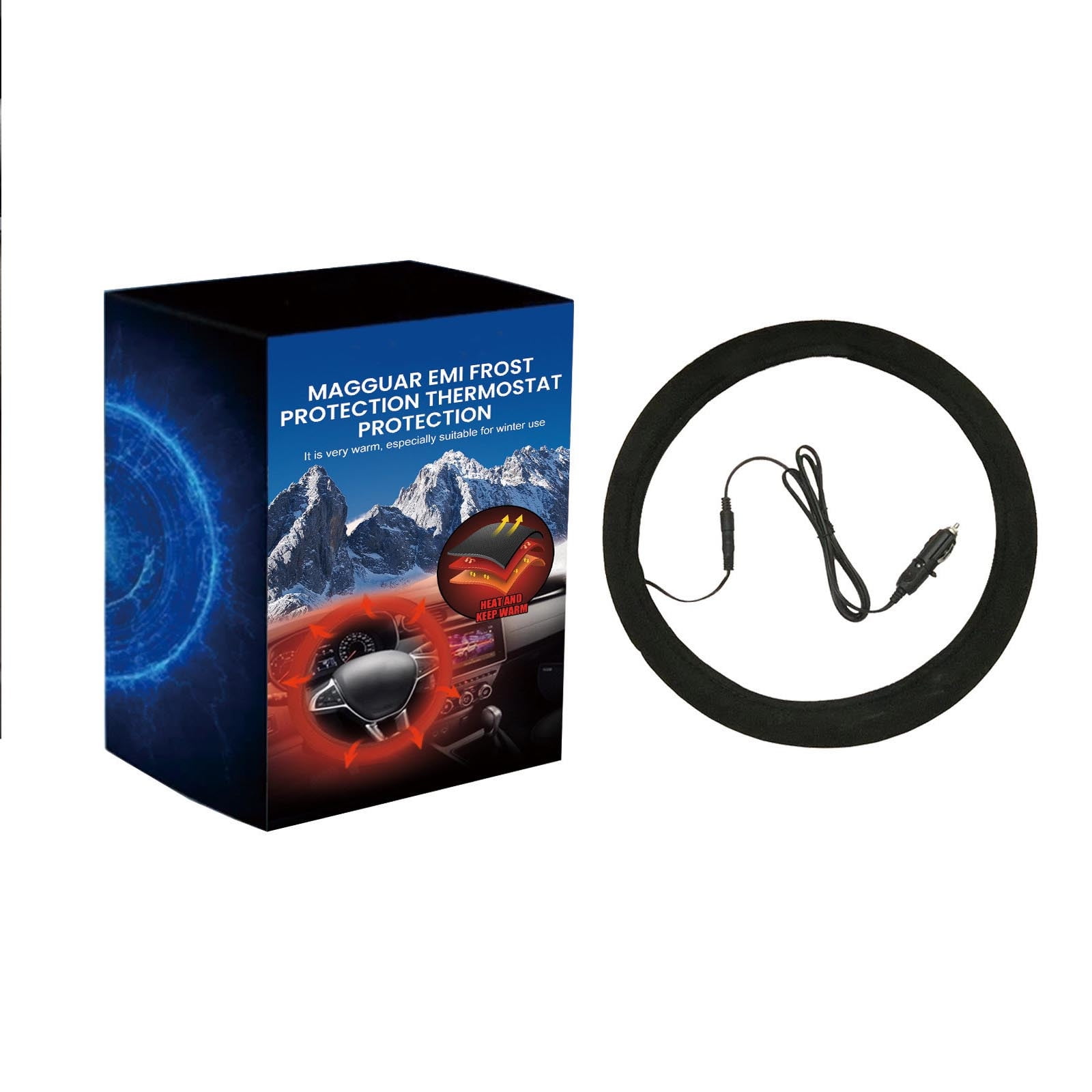 Click here for Btomtd Heated Steering Wheel Cover Car 12 V 38 Cm... prices