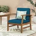 Luckynote Club Chair, Acacia Wood Frame with Slat Design, Weather ...