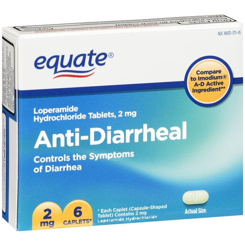 Equate Anti-Diarrheal Relief Tablets, 2mg, 6 ct - Walmart.com