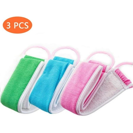 HISRFO 3pcs Loofahs Back Scrub Loofah Double Sided Shower Exfoliator ...