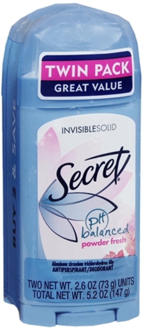 Secret Anti-Perspirant Deodorant Invisible Solid Powder Fresh Twin Pack ...