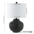 SAFAVIEH Hemper 21.5 in. Ancient Inspirations Table Lamp, Matte Black ...