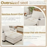 Muumblus 45.5" Oversized Accent Chair with Ottoman, Indoor Chaise ...