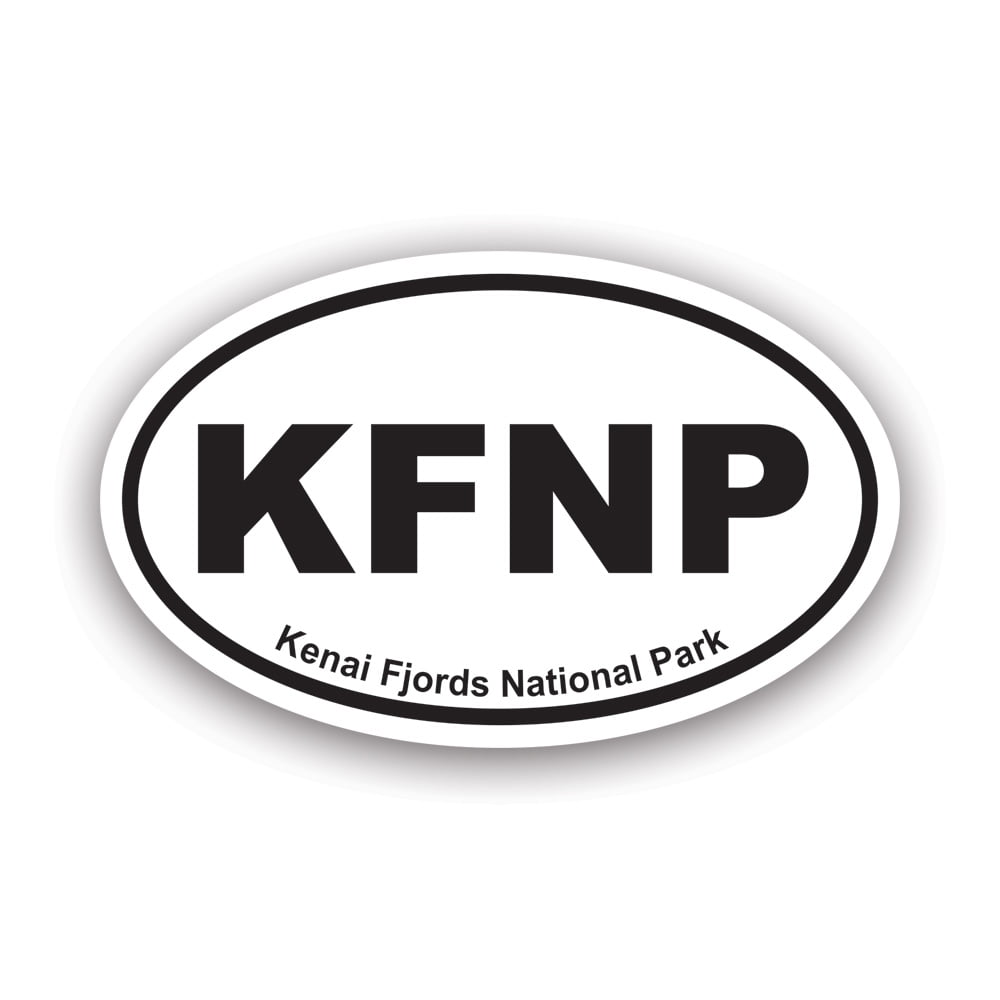 Kenai Fjords National Park Oval Sticker Decal - Self Adhesive Vinyl ...