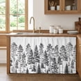 Black Pine Tree Cabinet Curtains 28"W x 51"L, Dustproof Sink Skirt ...