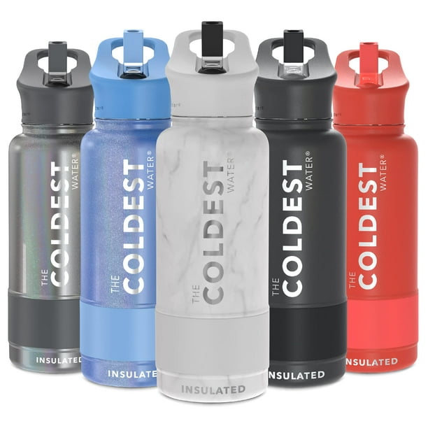 coldest Sports Water Bottle with Straw Lid Vacuum Insulated Stainless ...