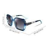 FEISEDY Polarized Women Square Sunglasses Sparkling Composite Shiny Frame B2289 - Walmart.com