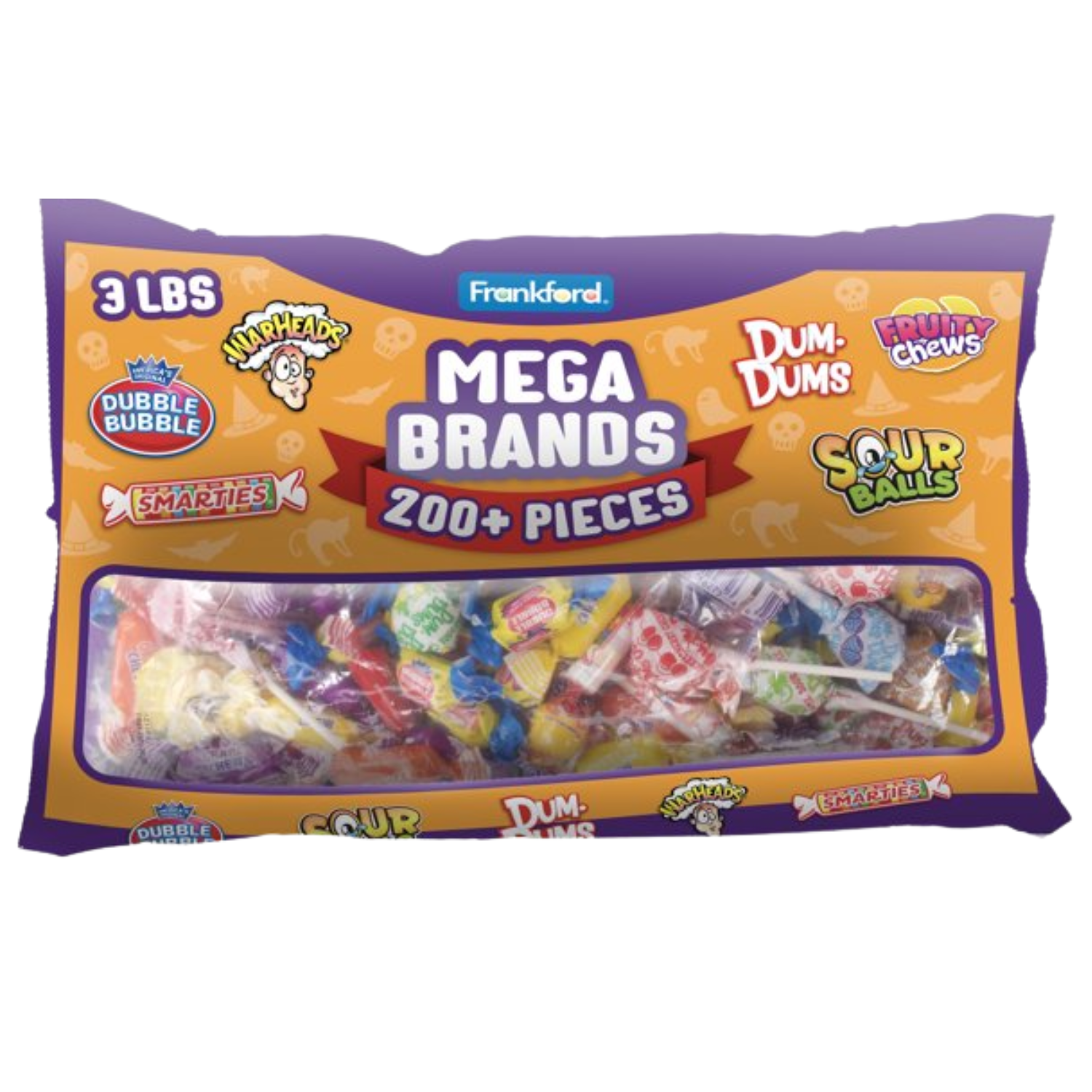 Frankford Mega Brands Bulk Candy Mix, 3lb Assorted Snacking Halloween ...