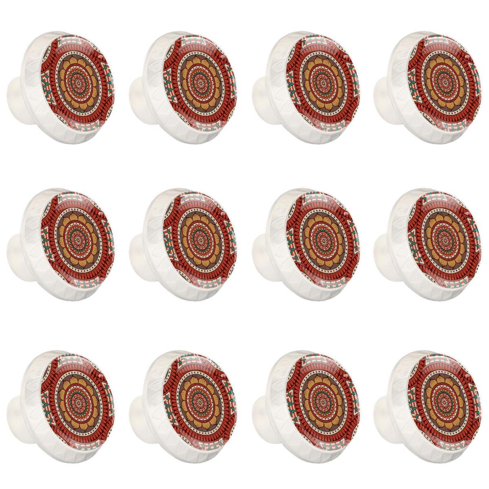12 Pcs Mandala Boho Knobs for Kitchen Cabinet Cupboard Dresser Bookcase ...