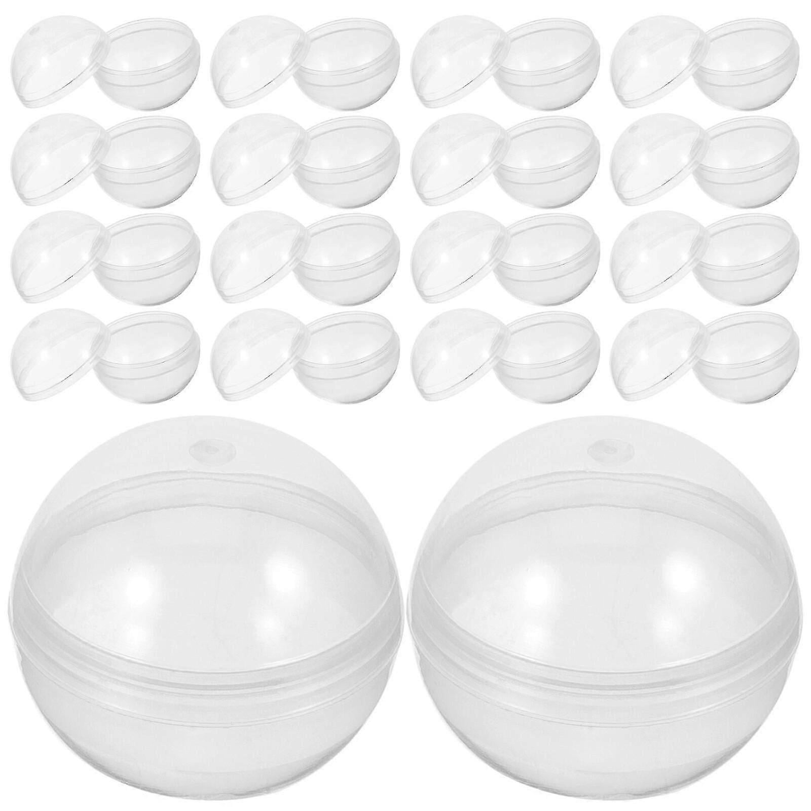 50 bolas de plástico transparente multiusos, redondas y retorcidas ...