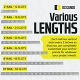 DC Cargo Etrack Rails 6' Horizontal Galvanized E Track Rail 2-pack ...