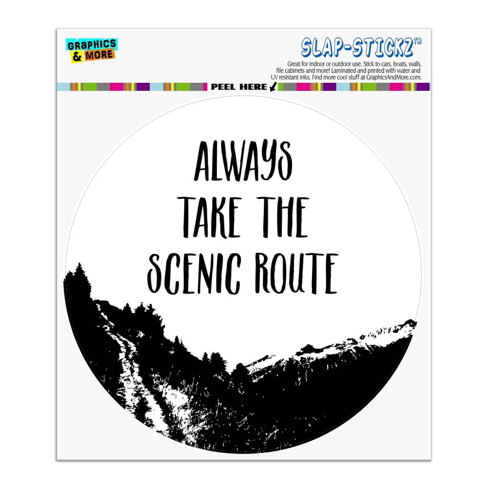 Always Take the Scenic Route Hiking Travel Automotive Car Window Locker ...