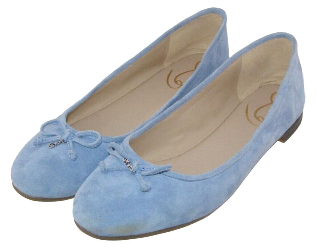 Sam Edelman Kaylee Light Blue Leather Almond Toe Slip On Detailed ...