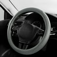 Auto Drive 1-Piece Leatherx Perforated Grey Car Steering Wheel Cover ...