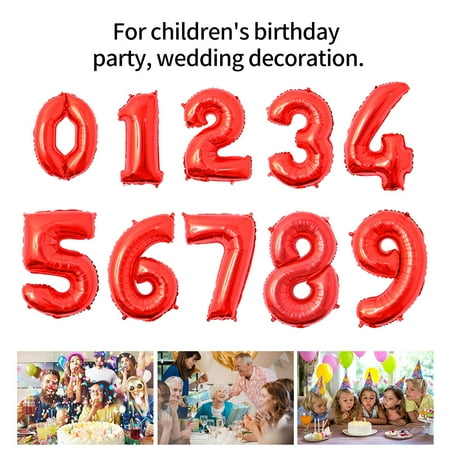 32-inch Number Balloon Decorative Aluminum Foil Balloon Birthday ...