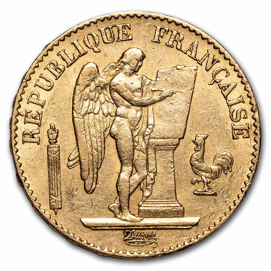 1871-1898 France Gold 20 Francs Lucky Angel (AU) - Walmart.com