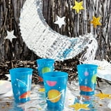16 Pack Plastic Outer Space Cups for Kids, Galaxy Party Favors for ...
