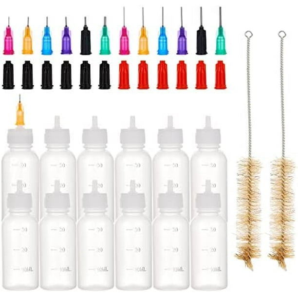 12 Pack 1 Ounce Multi Purpose DIY Precision Tip Applicator Bottles Set ...