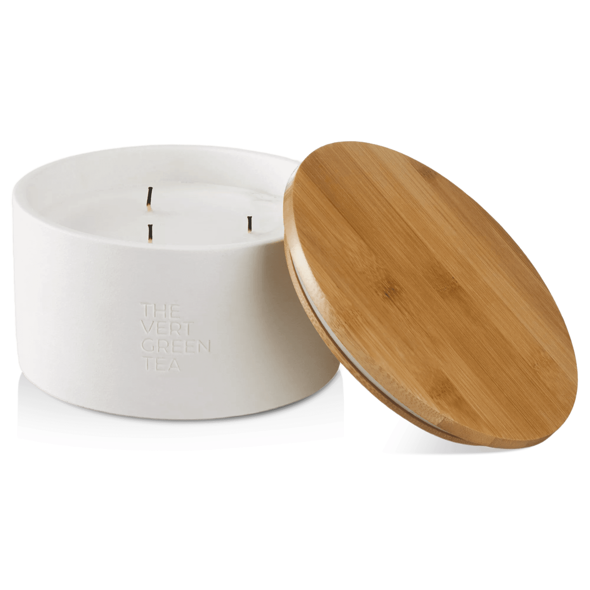 Click here for Bouclair White Bouclair Green Tea Candle With Wood... prices