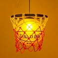 FINE MAKER Basketball Pendant Light Glass Industrial Chandelier Sport ...