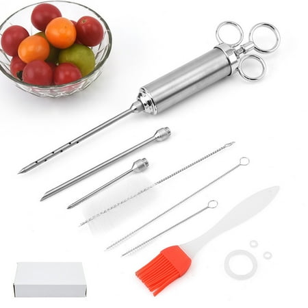 Tatum88 304-Stainless Steel Meat Injector Syringe Kit with 4 Marinade ...