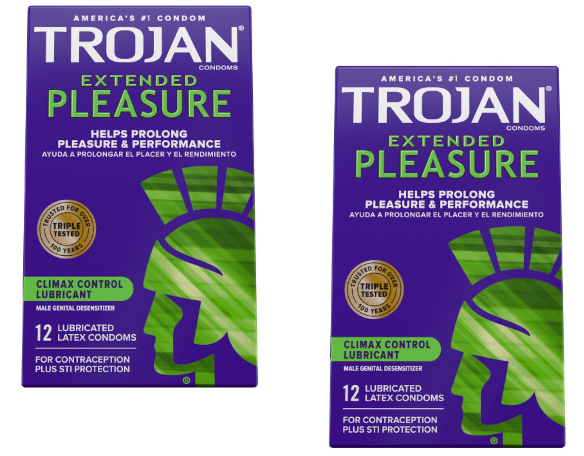 Trojan Extended Pleasure Condoms with Desensitizing Lubricant - 12 ...